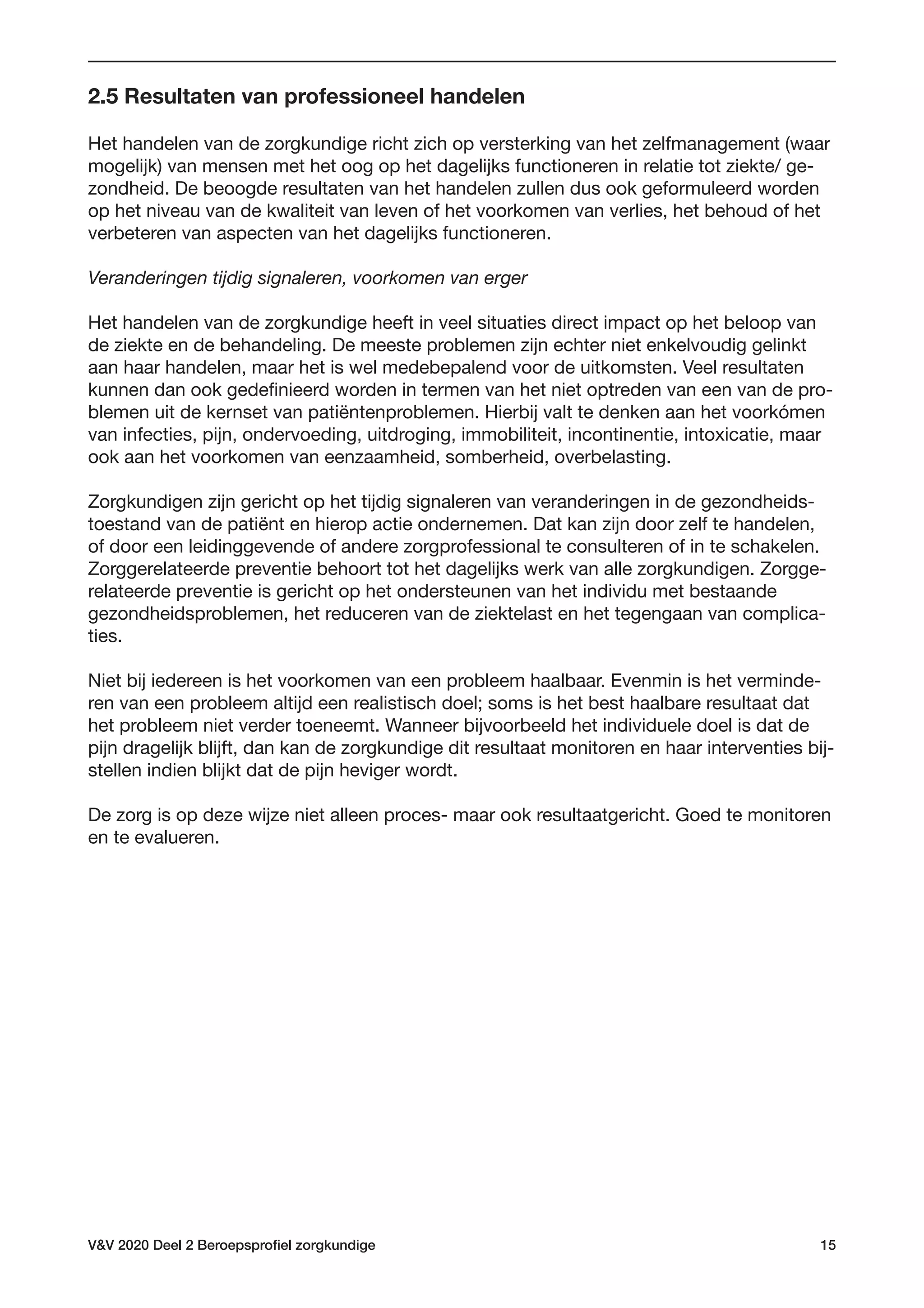 Beroepsprofiel zorgkundige | PDF