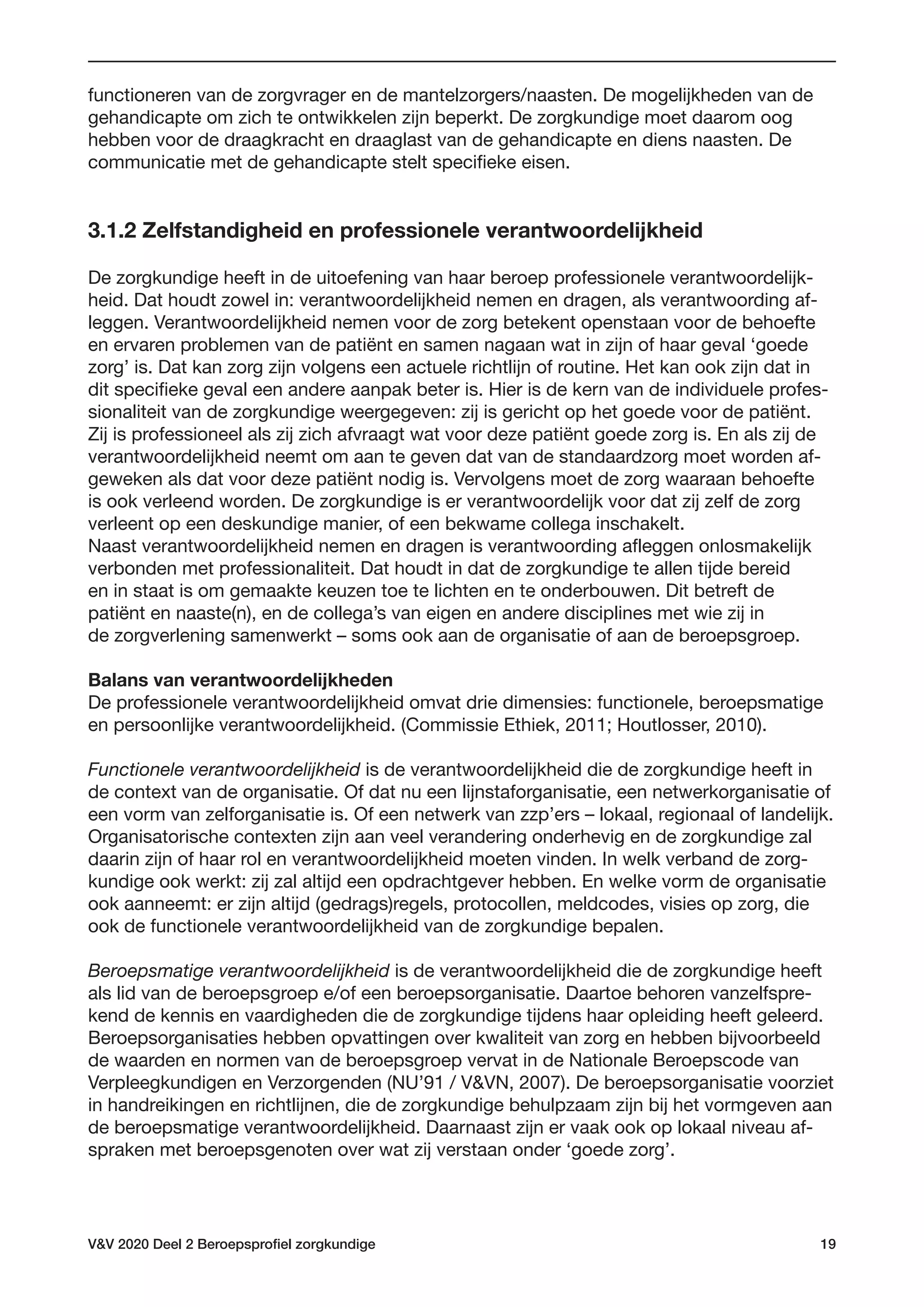 Beroepsprofiel zorgkundige | PDF