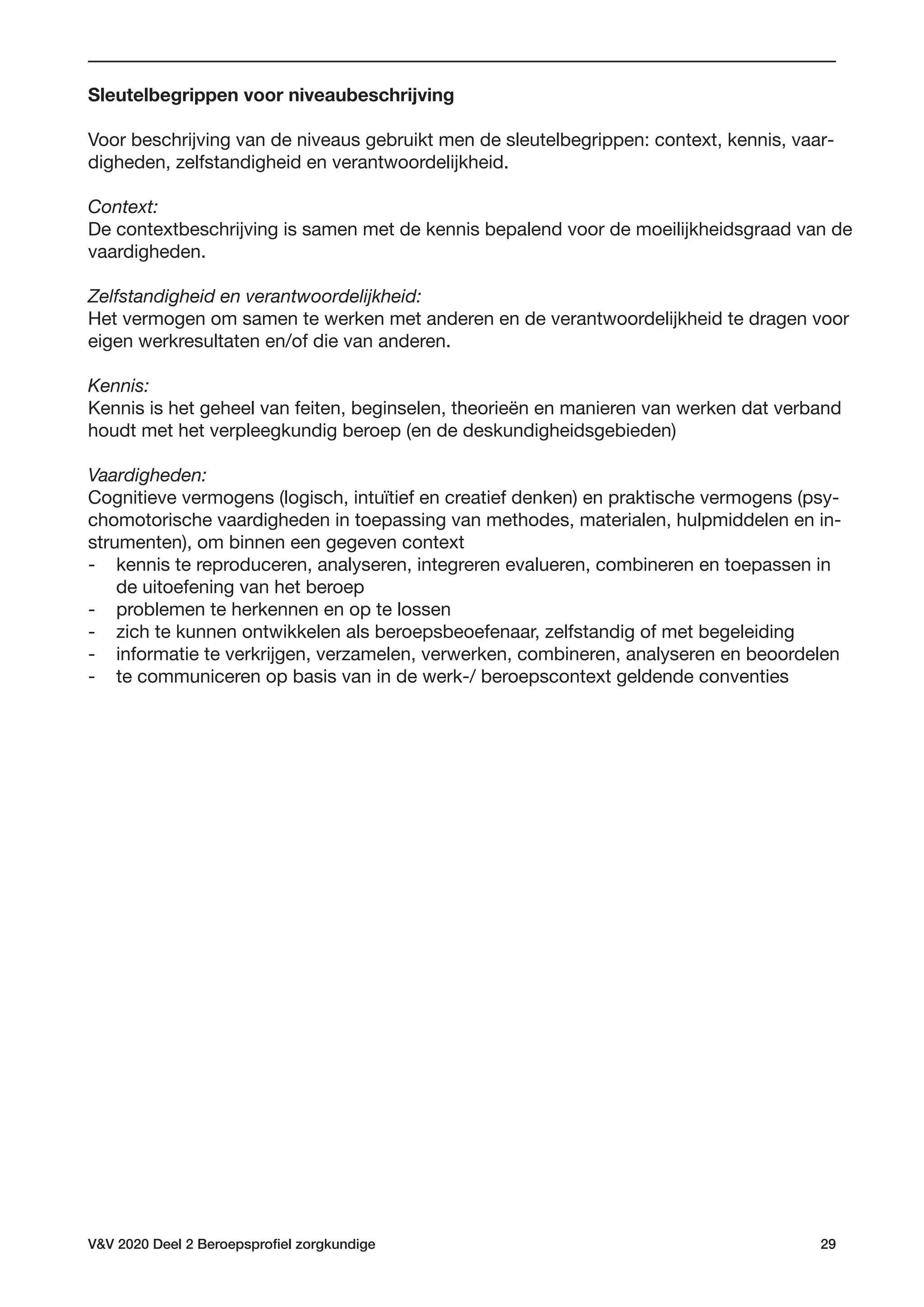 Beroepsprofiel zorgkundige | PDF