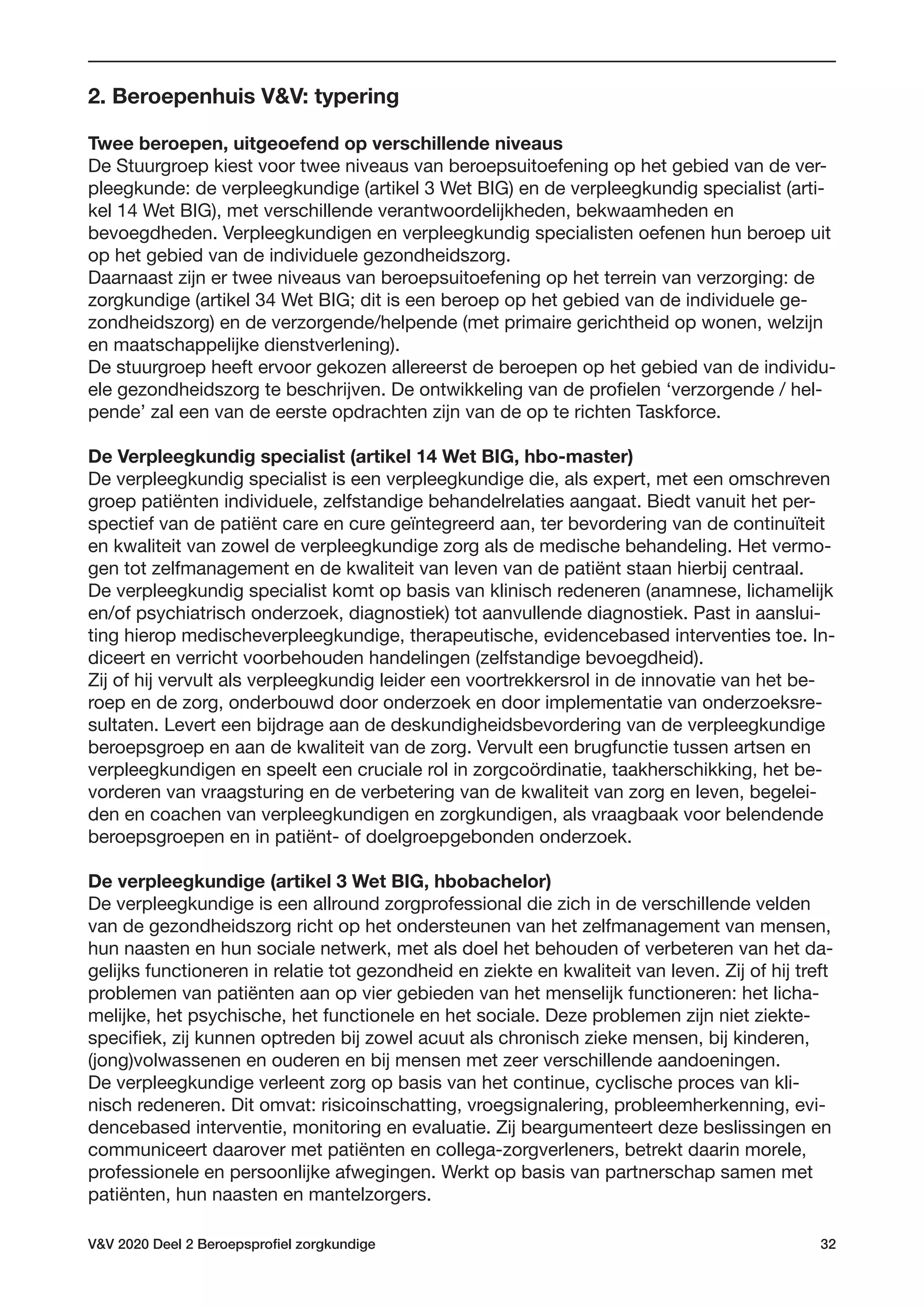 Beroepsprofiel zorgkundige | PDF