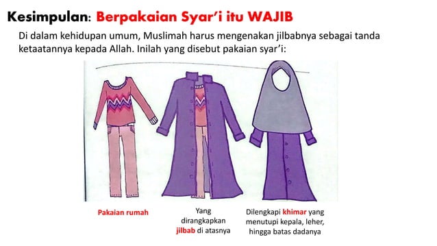 Muslimah wajib berpakaian sesuai dengan syariat Islam | PPT