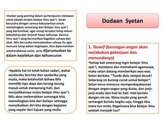 Berperang melawan syetan | PPT