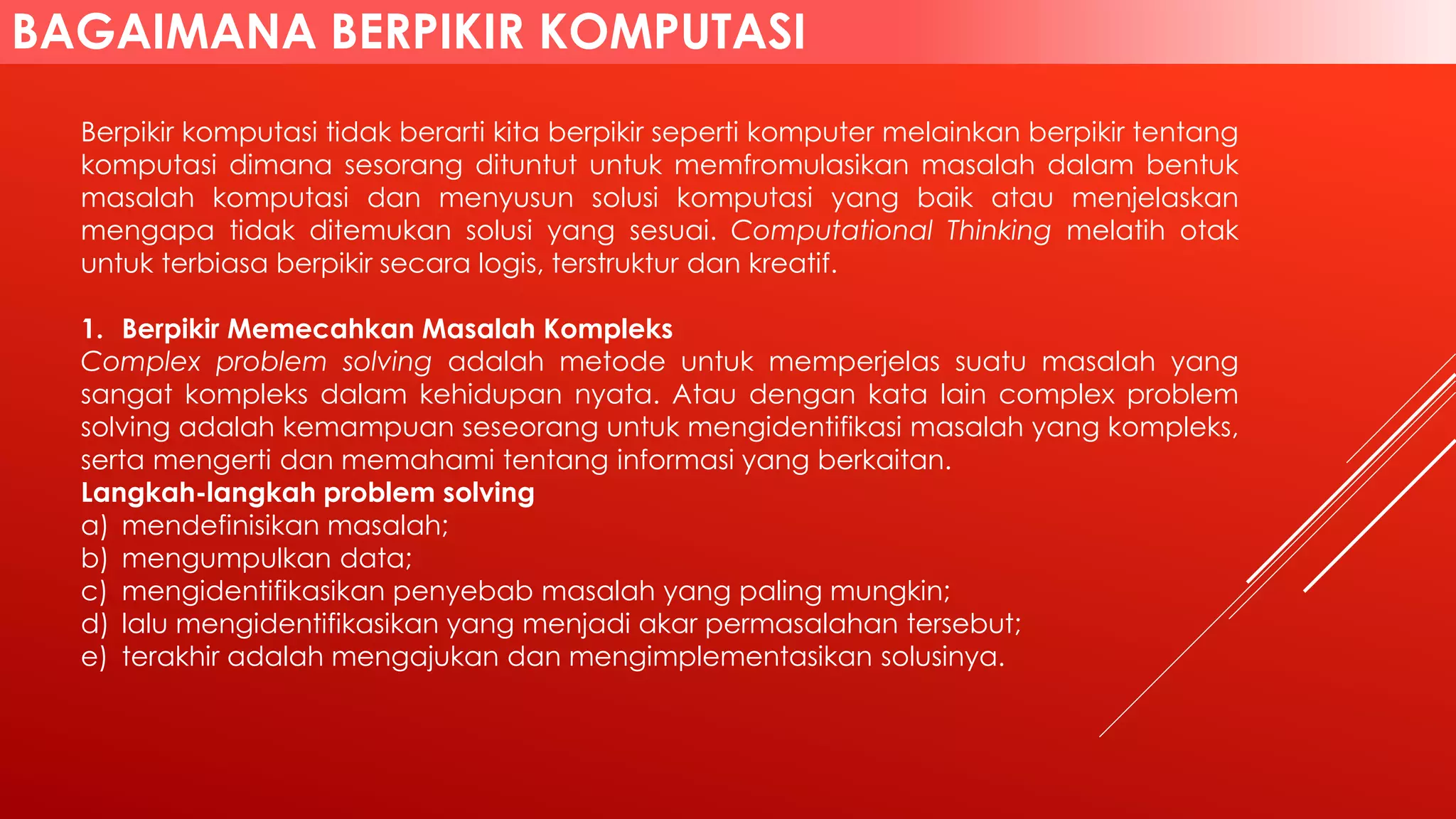 Berpikir Komputasi Part 1 Pptx