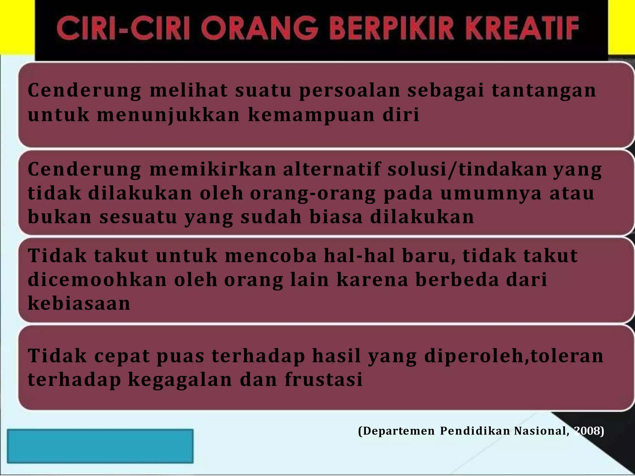 Berpikir kreatif dan inovatif | PDF