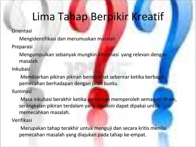 Berpikir kreatif dan kritis | PPT
