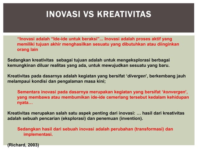 Berpikir kreatif dan kritis untuk berinovasi | PDF