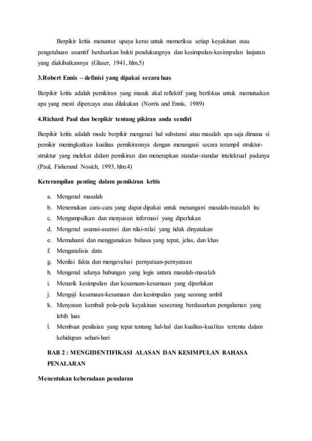 Berpikir kritis | PDF