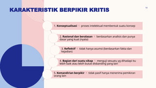 MATERI BERPIKIR KRITIS DALAM KEPERAWATAN | PPTX