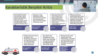 BERPIKIR KRITIS PADA PELAYANAN PASIEN INTENSIVE CARE UNIT | PDF