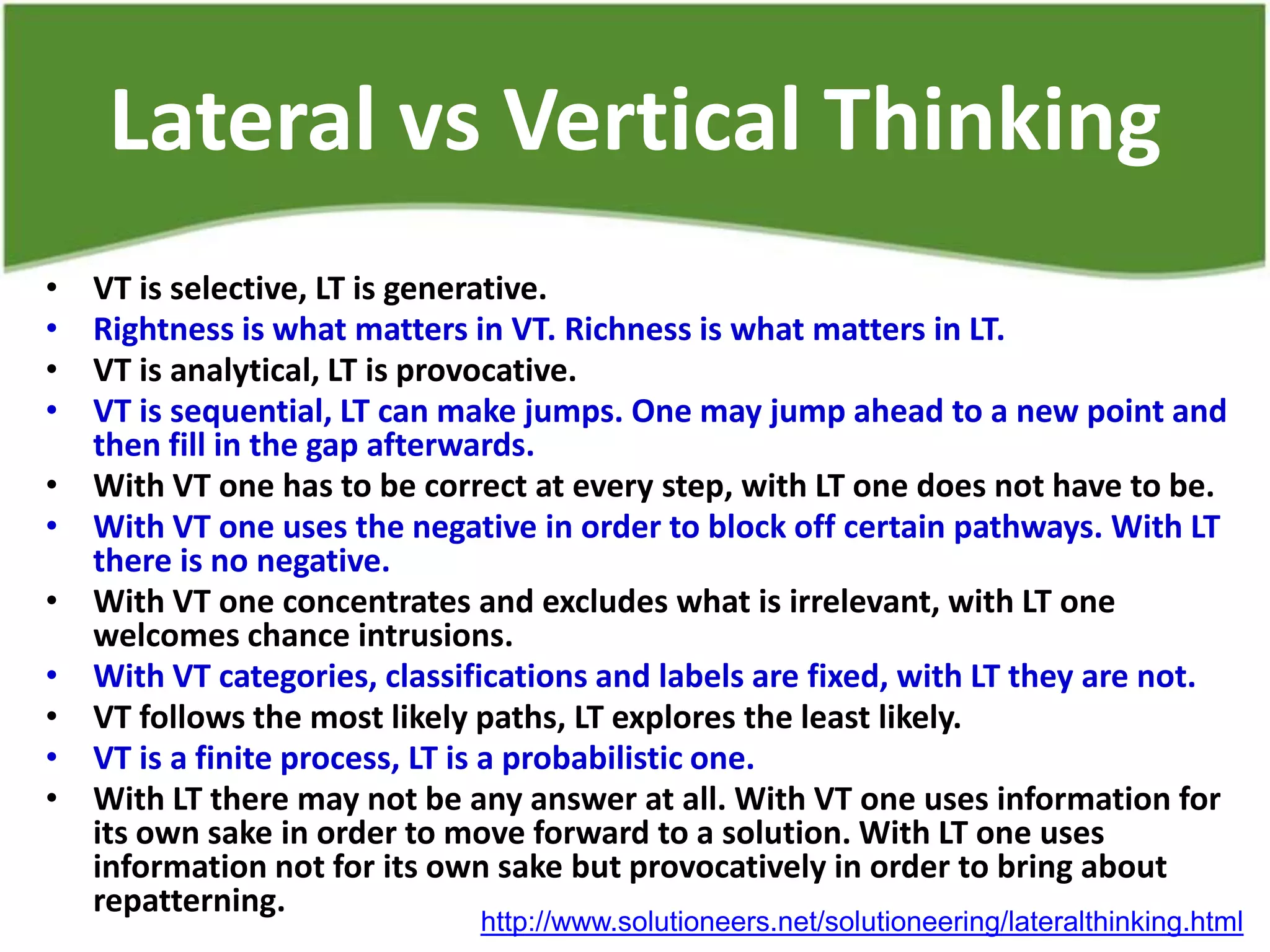 Berpikir Lateral (Lateral Thinking) | PPTX