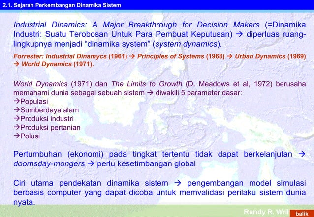 Berpikir Sistem=Paparan Dinamika Sistem V0 | PPT