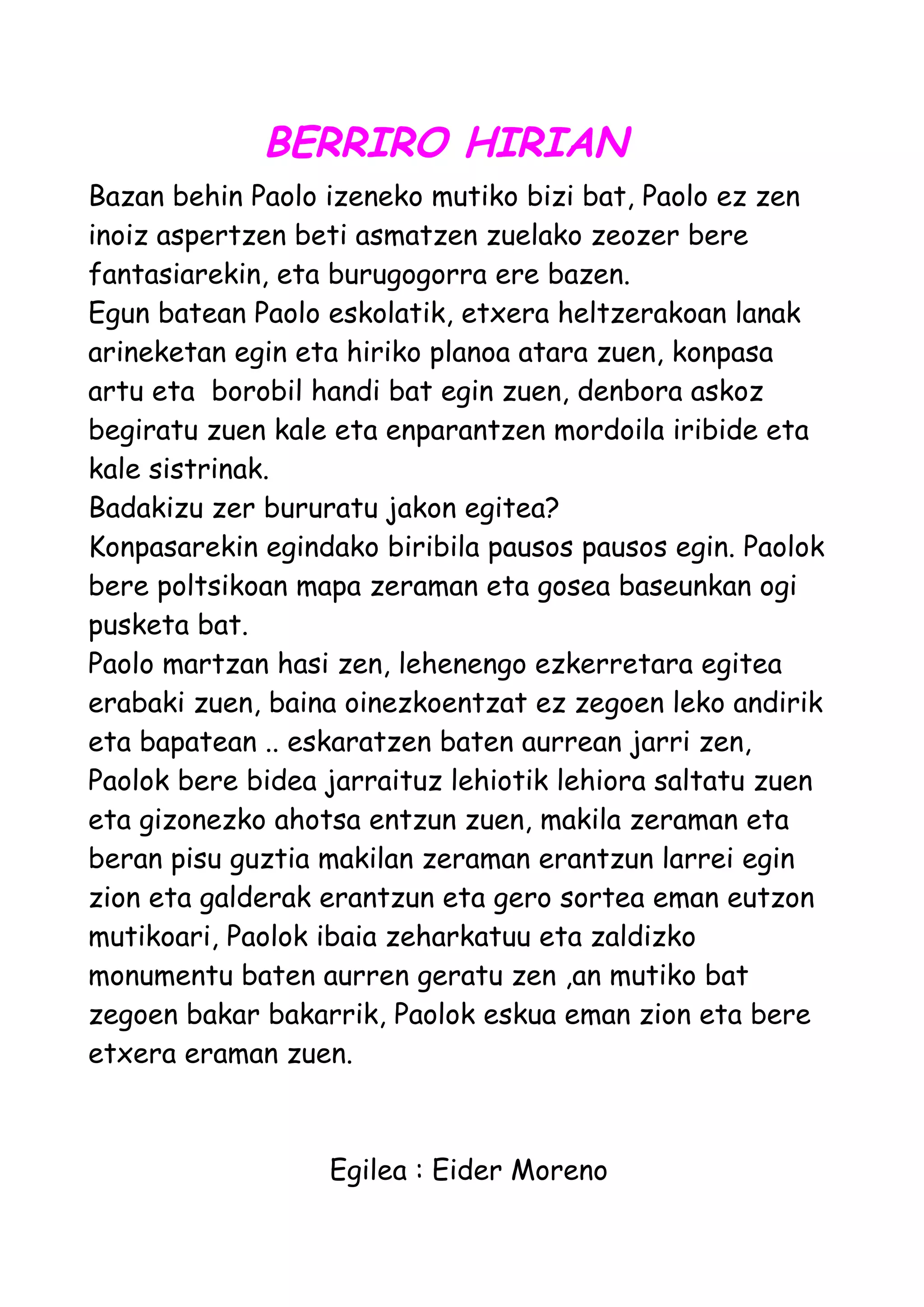 Berriro hirian | ODT