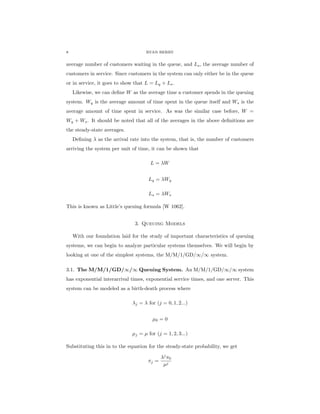 Introduction of Queue Theory. The Basics | PDF