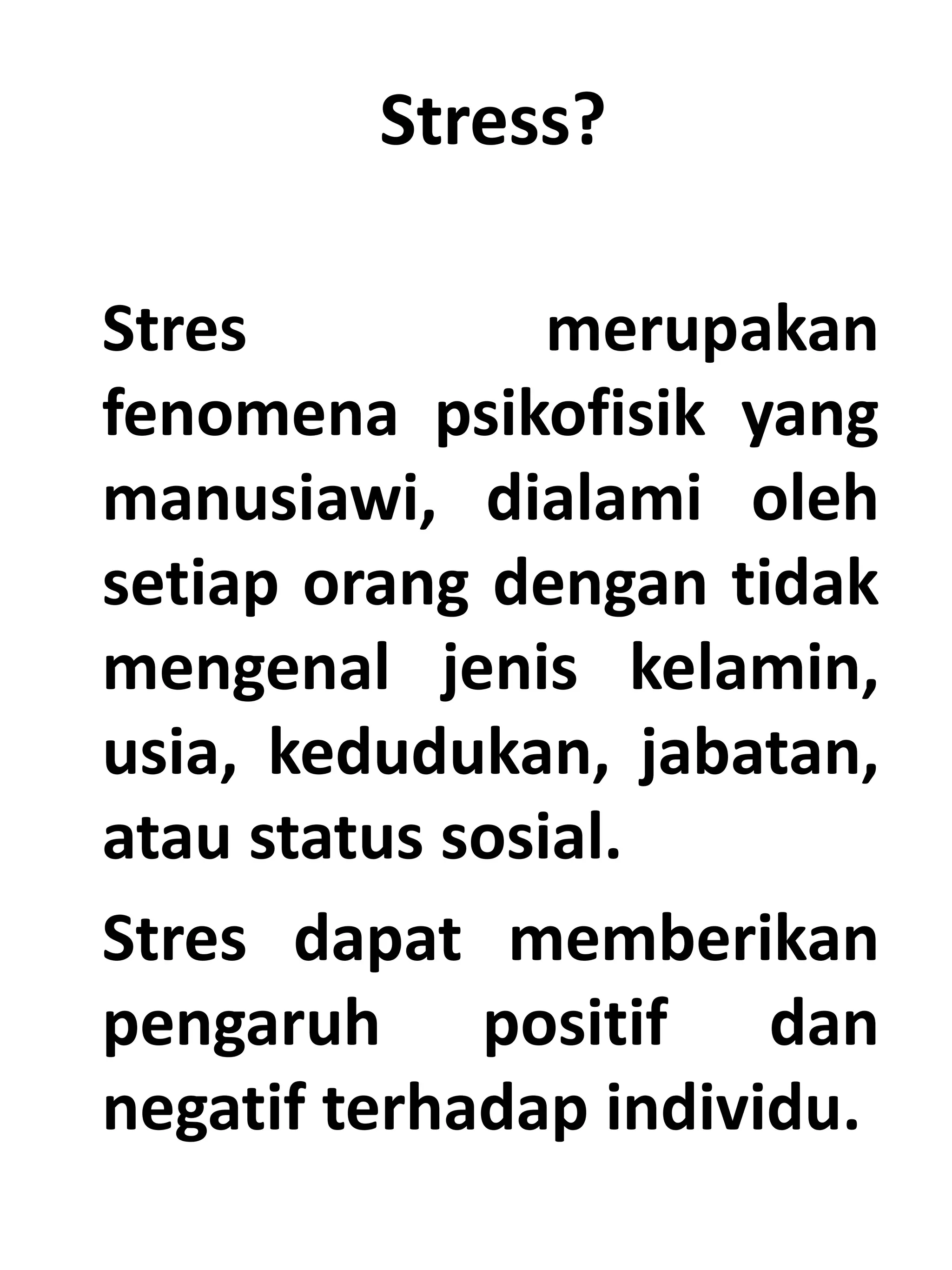 Bersahabat dengan stress | PDF
