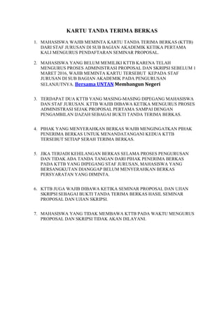 Bersama UNTAN Membangun Negeri - UNIVERSITAS TANJUNGPURA | PDF