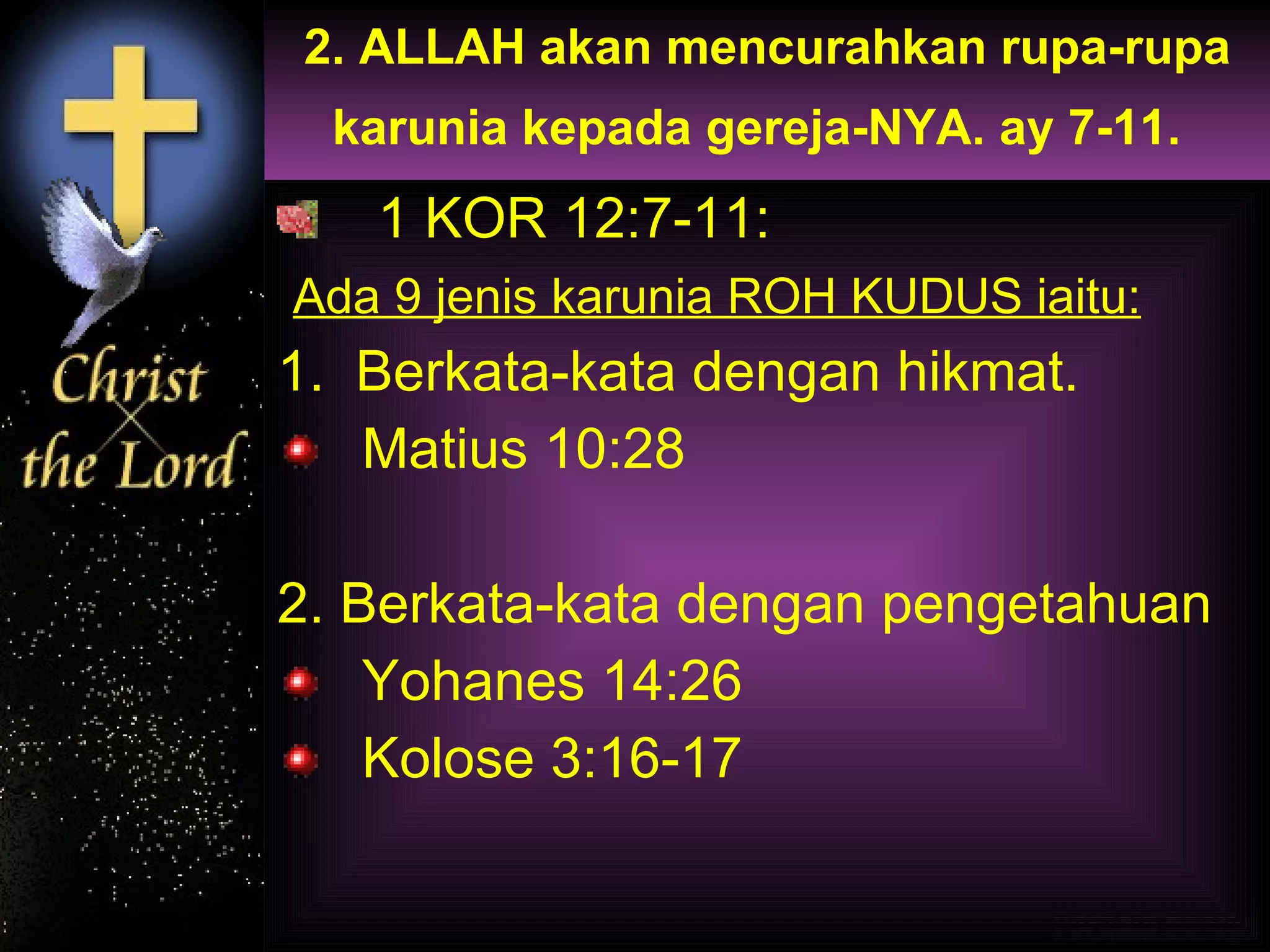 Bersatu membangun tubuh kristus | PPT