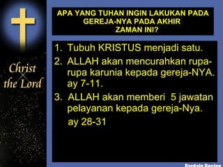 Bersatu membangun tubuh kristus | PPT