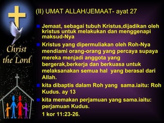 Bersatu membangun tubuh kristus | PPT