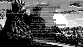 Presentación sobre el anime "Berserk" que incluye dos poemas, palabras ...