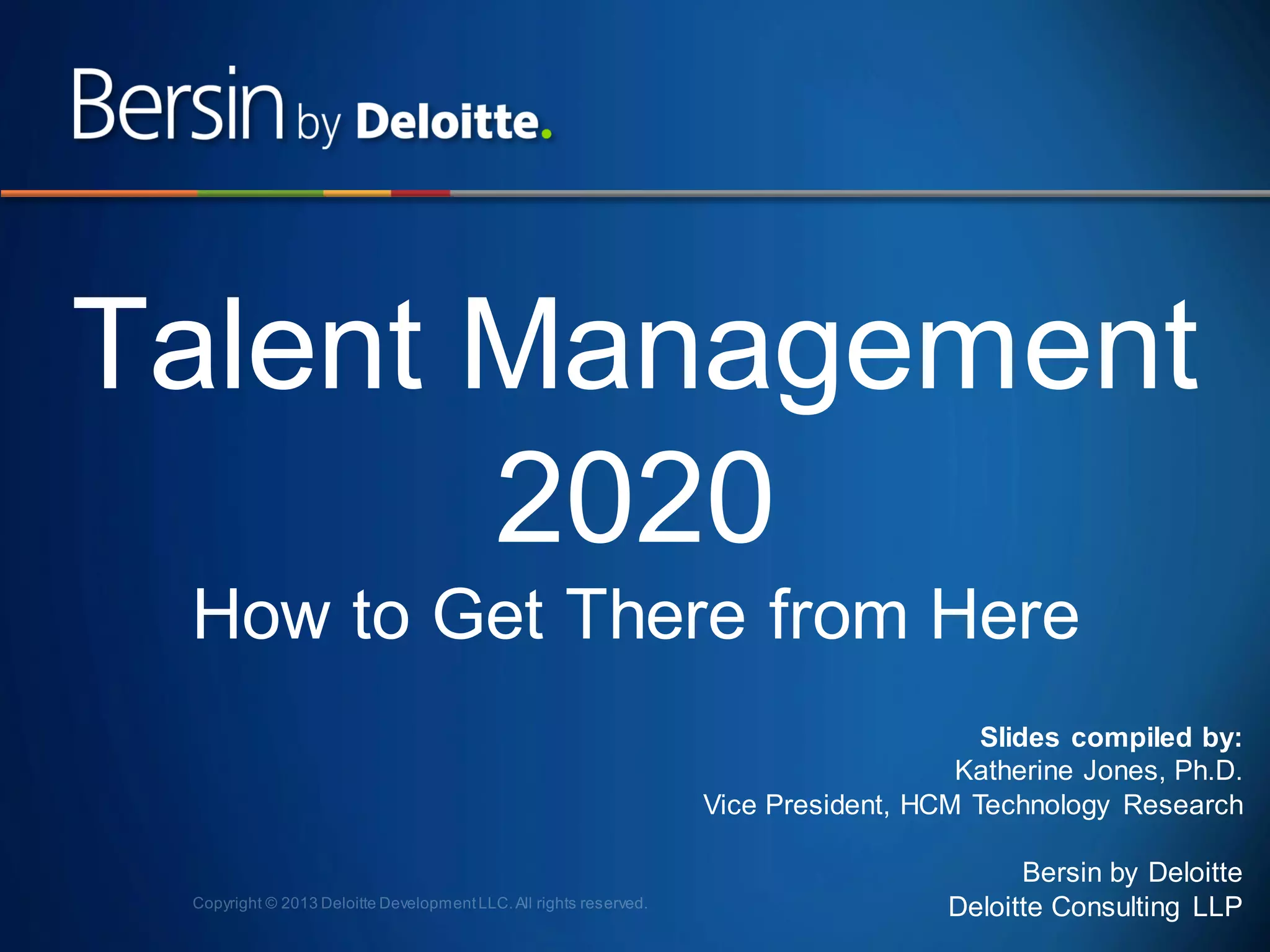 Talent Management in Year 2020: Deloitte Study | PDF