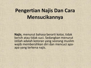 Bersuci dari najis | PPTX