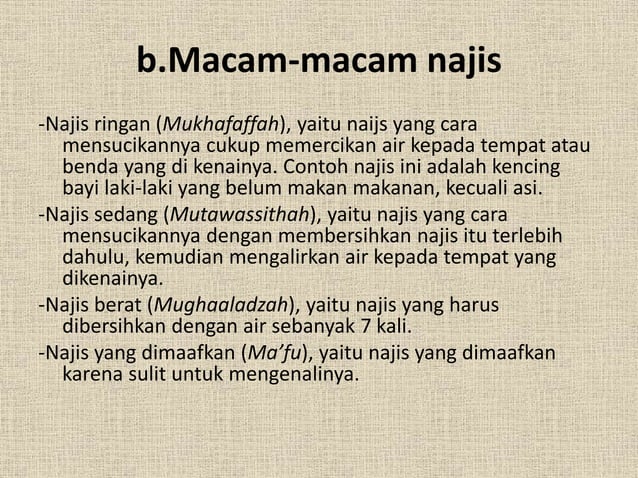 Bersuci dari najis | PPTX