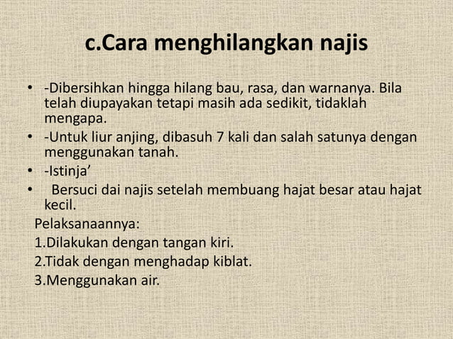 Bersuci dari najis | PPTX