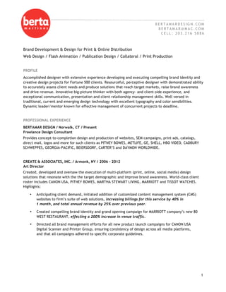 Berta resume | PDF