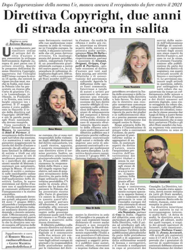 Direttivo Copyright, due anni di strada ancora in salita Direttivo Copyright, due anni di strada ancora in salita