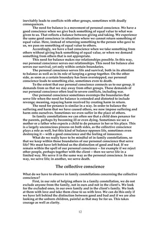 Bert Hellinger - On Consciences (Family Constellation) | PDF