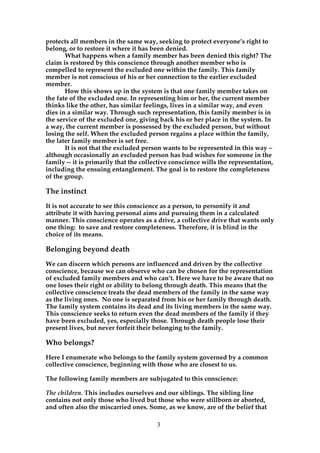 Bert Hellinger - On Consciences (Family Constellation) | PDF