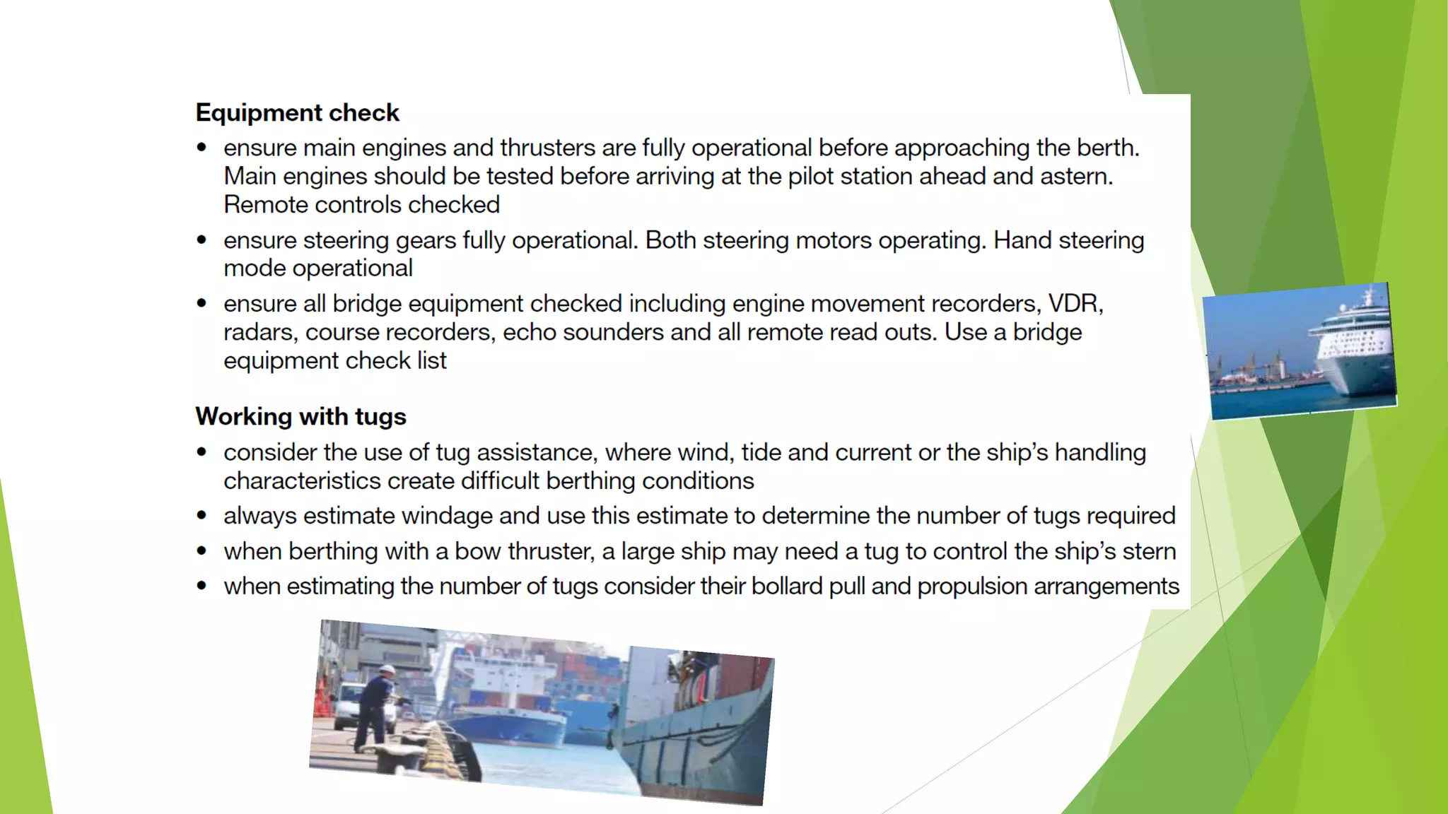 Berthing and unberthing operations | PPTX