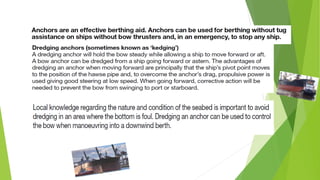 Berthing and unberthing operations | PPTX