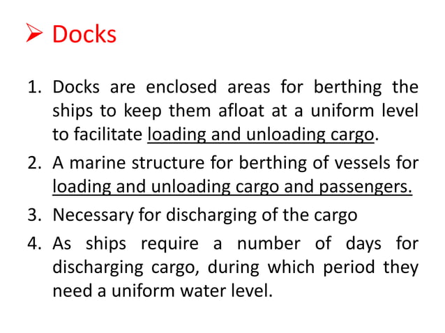 Berthing structures | PPTX | Cruises | Travel Type
