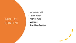 BERT MODULE FOR TEXT CLASSIFICATION.pptx