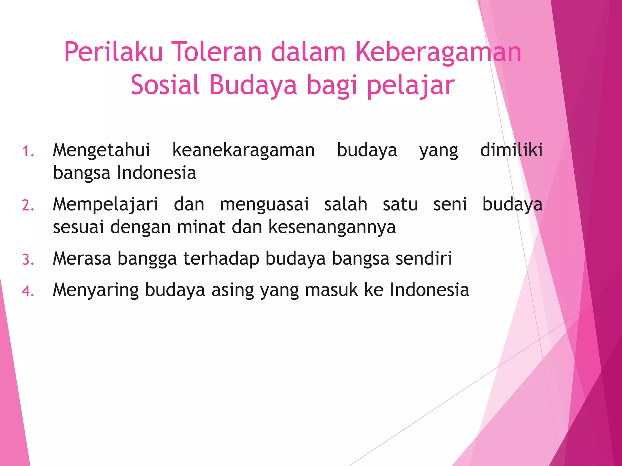 Bertoleransi dalam keberagaman | PPTX