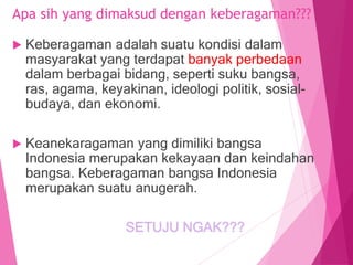 Bertoleransi dalam keberagaman | PPTX