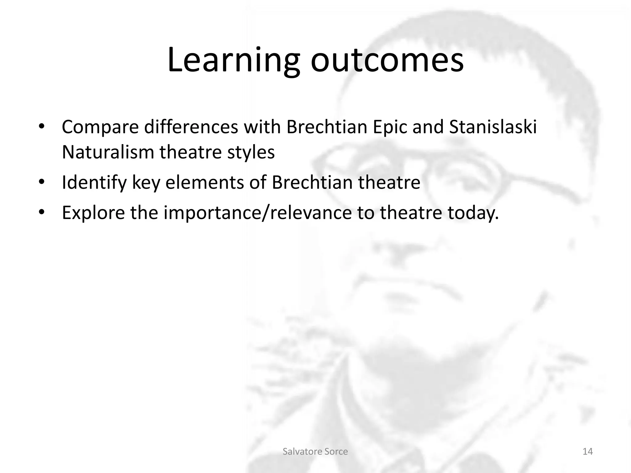 Bertolt Brecht Epic Theatre | PPTX