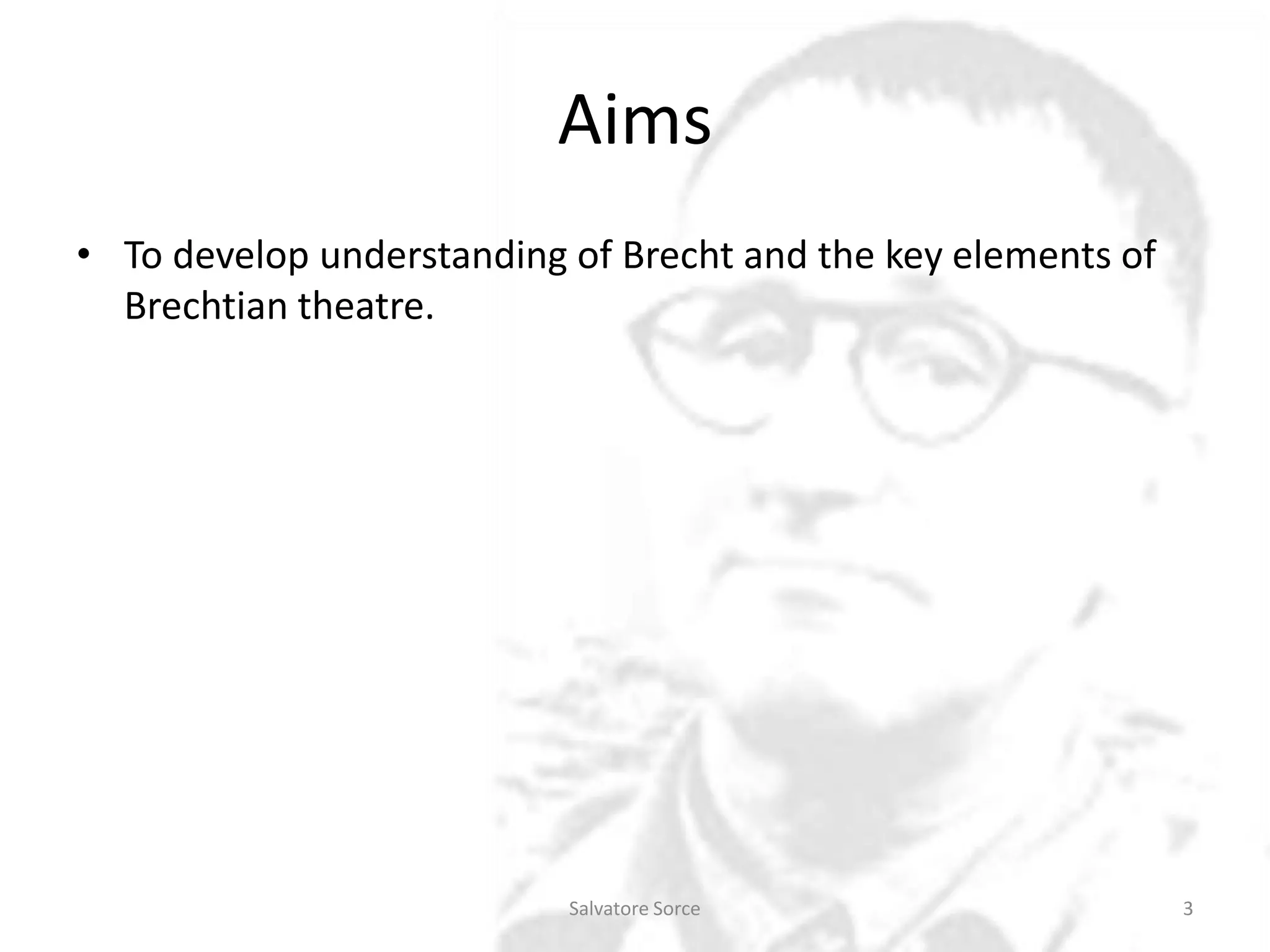 Bertolt Brecht Epic Theatre | PPTX