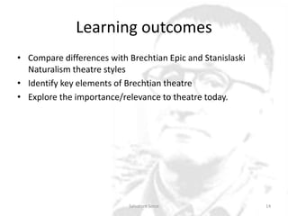 Bertolt Brecht Epic Theatre | PPTX