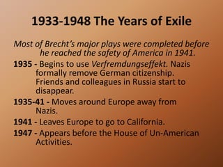 Bertolt brecht pp | PPTX