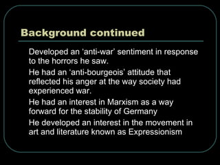 Bertolt Brecht workshop | PPT