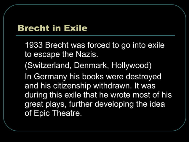 Bertolt Brecht workshop | PPT