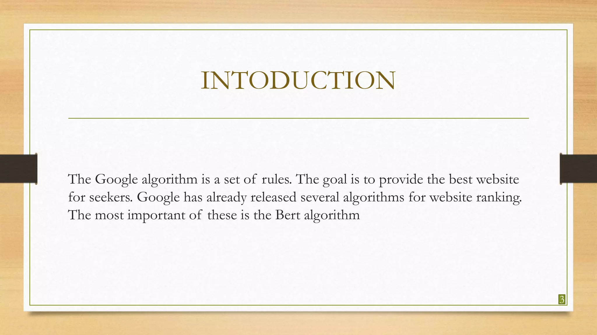 Bert algorithm | PPTX