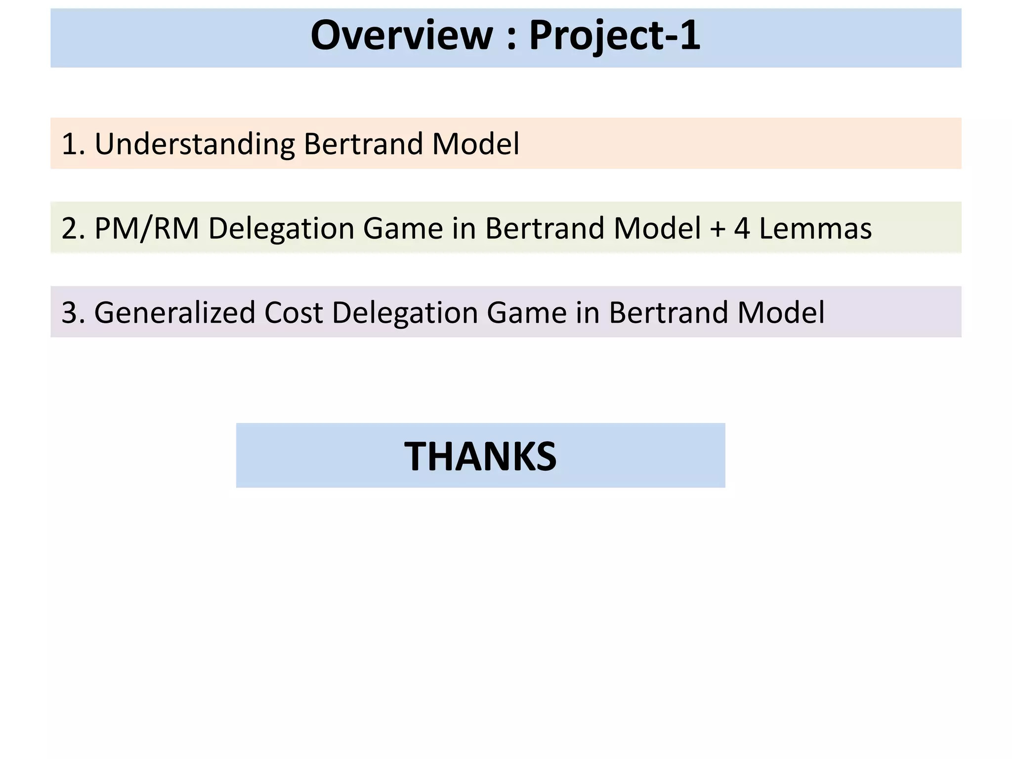 Delegation Game in Bertrand Competition | PPT