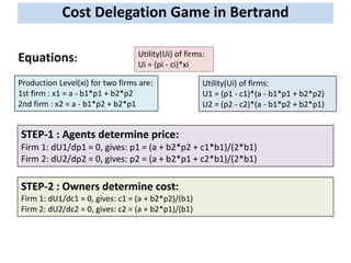 Delegation Game in Bertrand Competition | PPTX
