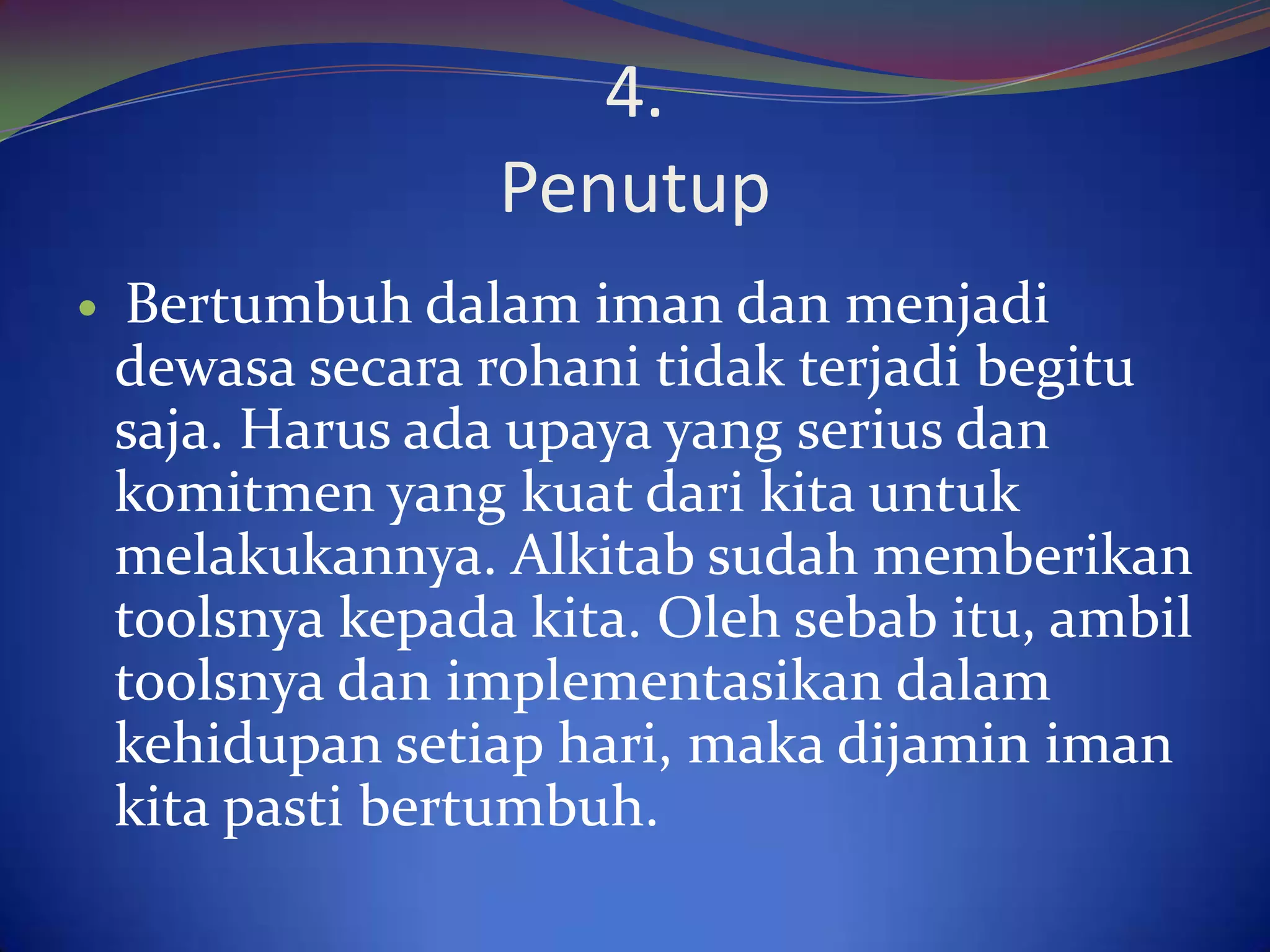 Bertumbuh dalam kasih karunia | PPTX