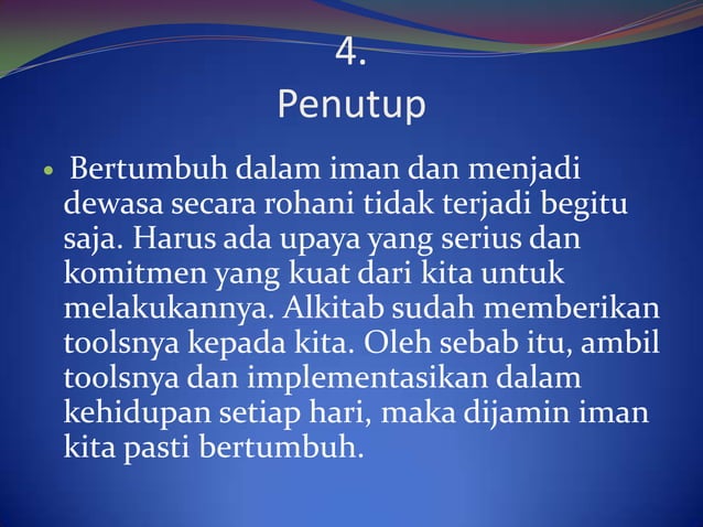 Bertumbuh dalam kasih karunia | PPTX
