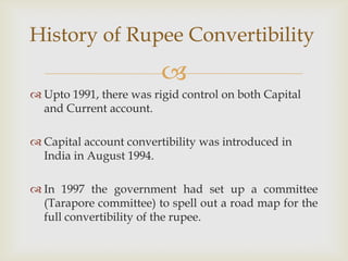 Rupee convertability | PPTX