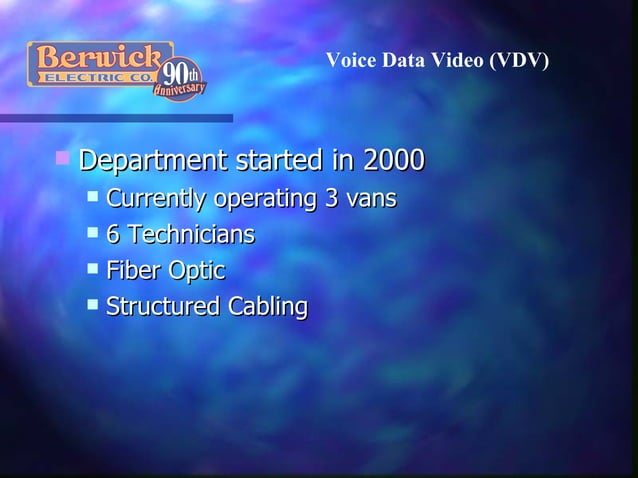 Berwick Electric Overview 2011 | PPT